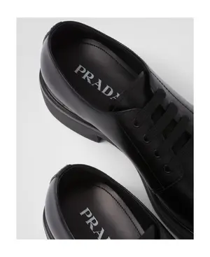 Prada Brushed Leather Derby Shoes