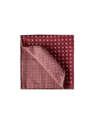 Brunello Cucinelli Geometric-print Pocket-square - Red
