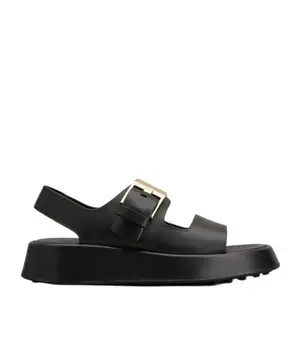 TOD'S Buckle-strap Platform Sandals - Black