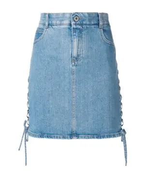Stella McCartney Side-laced Denim Skirt