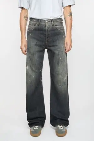 Acne Studios Loose-fit Distressed Wide-leg Jeans