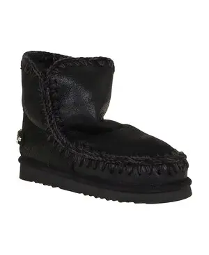 Mou Eskimo 18 Stitched Trim Ankle Boots - Black