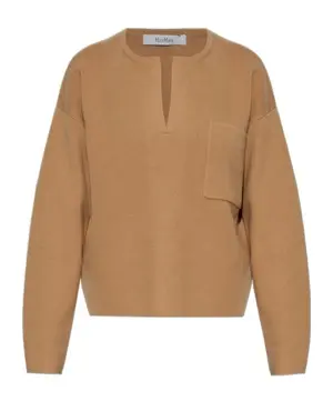 Max Mara Zibello Crewneck Long-sleeved Jumper - Beige