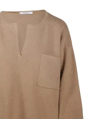 Max Mara Zibello Crewneck Long-sleeved Jumper - Beige