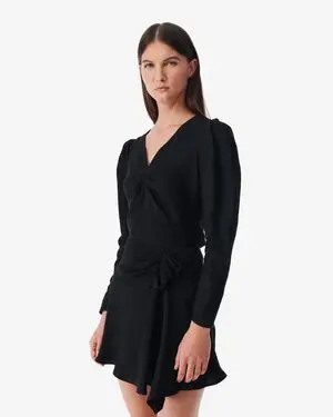 IRO PARIS Striped V-neck Blouse With Bubble Sleeves