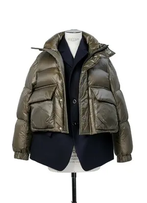 Sacai High-neck Padded Jacket - Black