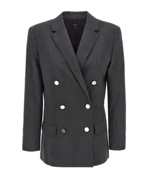 Theory Double Breasted Blazer - Black