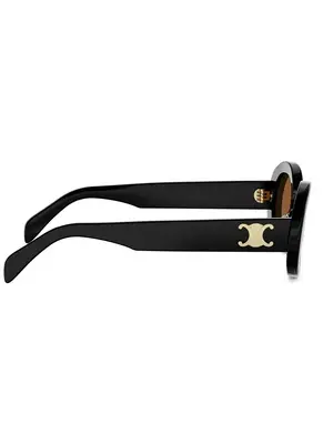 Celine Oval Full Rim Sunglasses - Brown
