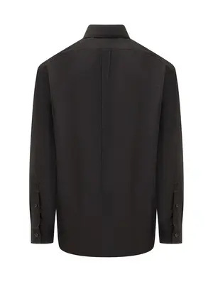 Givenchy 4g Embroidered Long-sleeved Shirt - Black