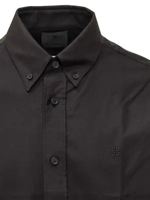 Givenchy 4g Embroidered Long-sleeved Shirt - Black