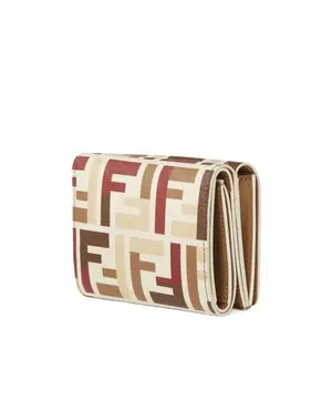 Fendi Roma Ff Printed Tri-fold Wallet - Multicolour