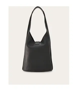 FERRAGAMO Gancini Buckle Large Shoulder Bag