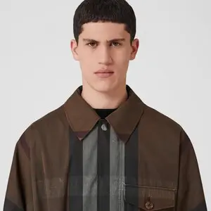 Burberry Check Drawstring Waist Field Jacket