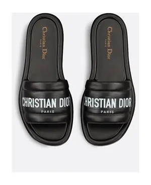 Dior Every-d Embossed Logo Flip Flops - Black