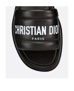 Dior Every-d Embossed Logo Flip Flops - Black
