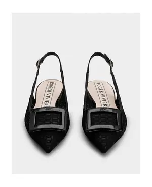 ROGER VIVIER Gommettine Ballet Flats With Buckle Detail