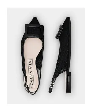 ROGER VIVIER Gommettine Ballet Flats With Buckle Detail