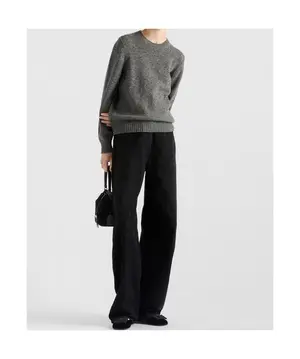 Prada Logo-patch Wide-leg Jeans