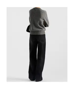 Prada Logo-patch Wide-leg Jeans