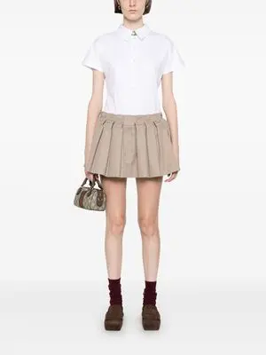 Herno Cotton Polo Top With Short Sleeves - White