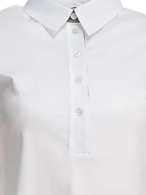 Herno Cotton Polo Top With Short Sleeves - White