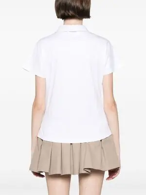 Herno Cotton Polo Top With Short Sleeves - White