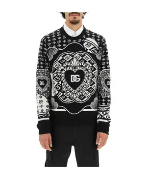Dolce & Gabbana Logo Intarsia Knit Jumper