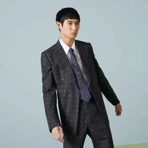 Gucci Horsebit Embroidered Neck Tie - Black