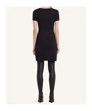 COURREGES Holistic Contrast" A-line Mini Dress - Black/navy Blue