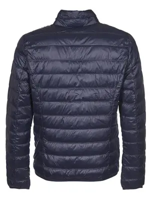 EA7 Quilted Zip-up Puffer Jacket - Black
