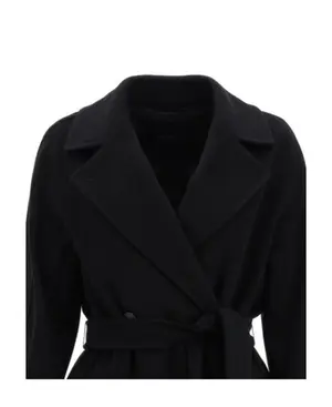 Max Mara Belted Waist Coat - Black