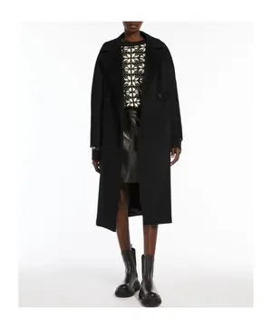 Max Mara Belted Waist Coat - Black