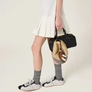 Miu Miu Logo-embroidered Short-sleeved Mini Polo Dress