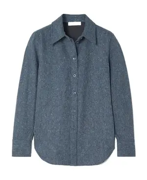 Chloé Long-sleeved Wool Tweed Shirt