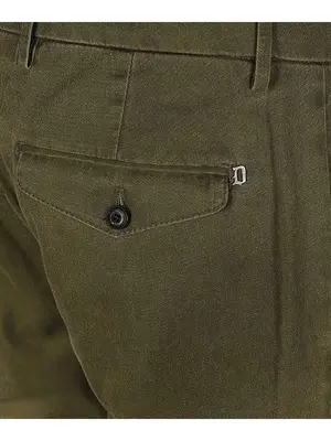 DONDUP Belt Loop Casual Pants With Buttoned Back Pockets - Green