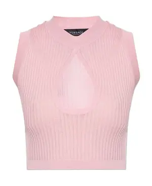 Versace Cut-out Ribbed Crop Top