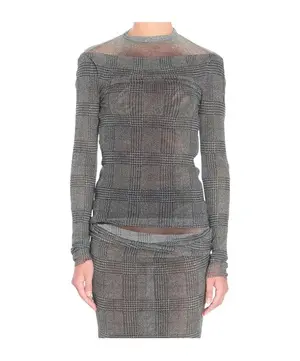 JEAN PAUL GAULTIER Long Sleeve Crew Neck Mesh Top