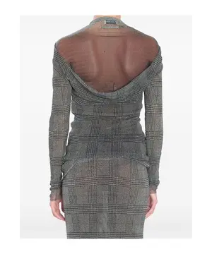 JEAN PAUL GAULTIER Long Sleeve Crew Neck Mesh Top
