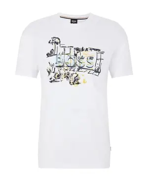 Hugo Boss Illustration-style Logo-print T-shirt