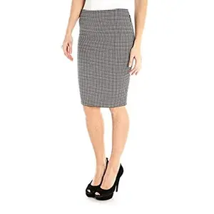 Emporio Armani Plaid Detail Slim Fit Skirt