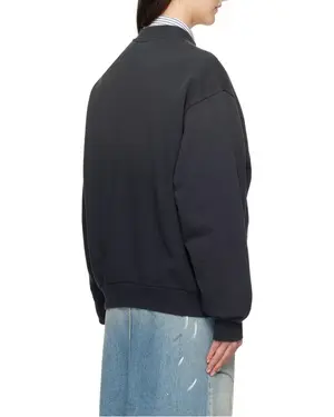 Acne Studios Logo Printed Zip-up Sweatshirt - Black
