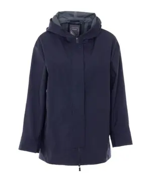 Herno Zip-up High Neck Hooded Jacket - Black