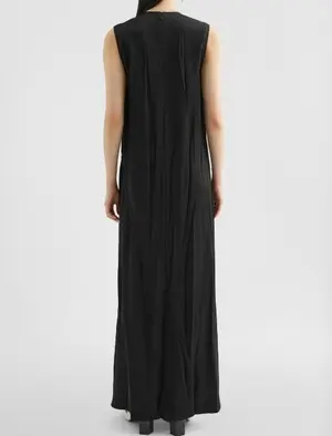 JIL SANDER Satin Draped Maxi Dress
