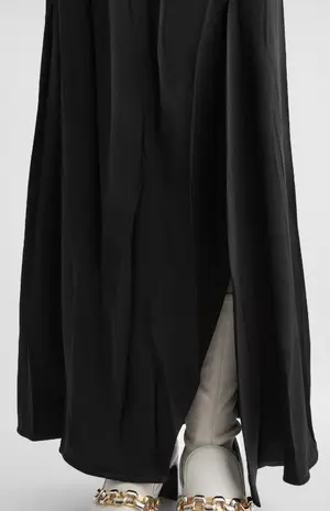 JIL SANDER Satin Draped Maxi Dress