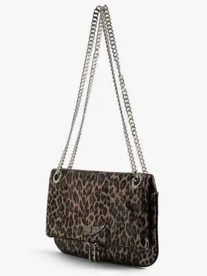 Zadig&Voltaire Leopard-printed Leather Shoulder Bag