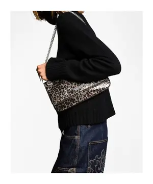 Zadig&Voltaire Leopard-printed Leather Shoulder Bag