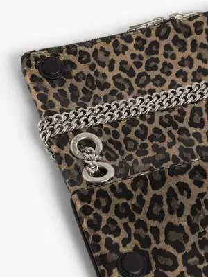 Zadig&Voltaire Leopard-printed Leather Shoulder Bag