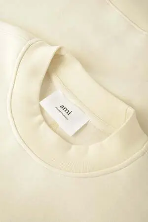 AMI Paris Crewneck Sweatshirt With Logo Patch