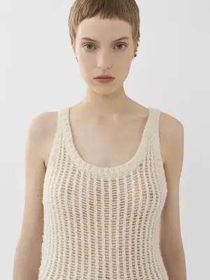 Chloé Sleeveless Maxi Dress In Wool, Cashmere, And Silk Knit