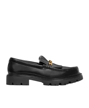 Celine Margaret Chunky Loafers With Triomphe Chain - Black
